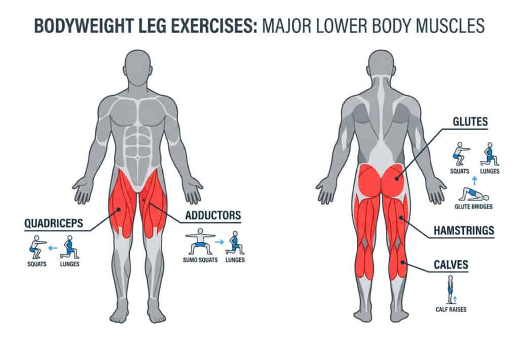 21 Best Bodyweight Leg Exercises (At-Home Workout)